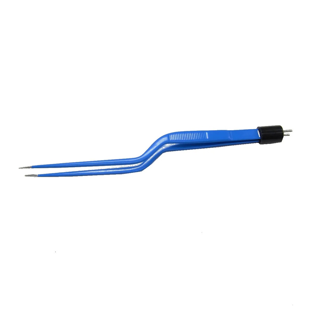 M6CR Reusable AHA Blue Bipolar Forceps Bipolar tweezers Straight or Curved for Electrosurgical ...