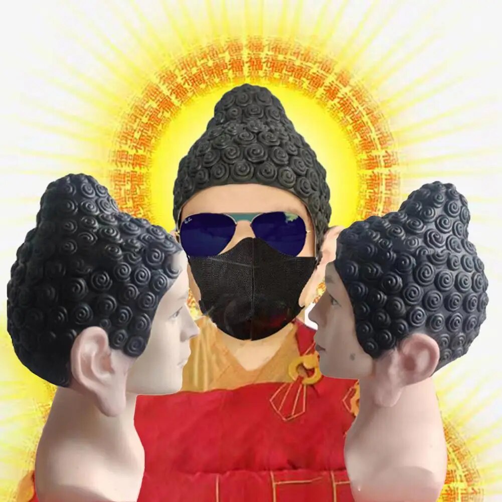 ☛Swim Caps Buddha Swimming Hat Unique Shape Halloween Funny Cosplay ...