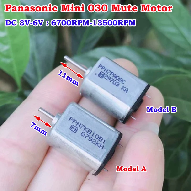 Panasonic Micro 030 Motor DC 3V-6V 13500RPM High Speed Mute Mini 15mm ...