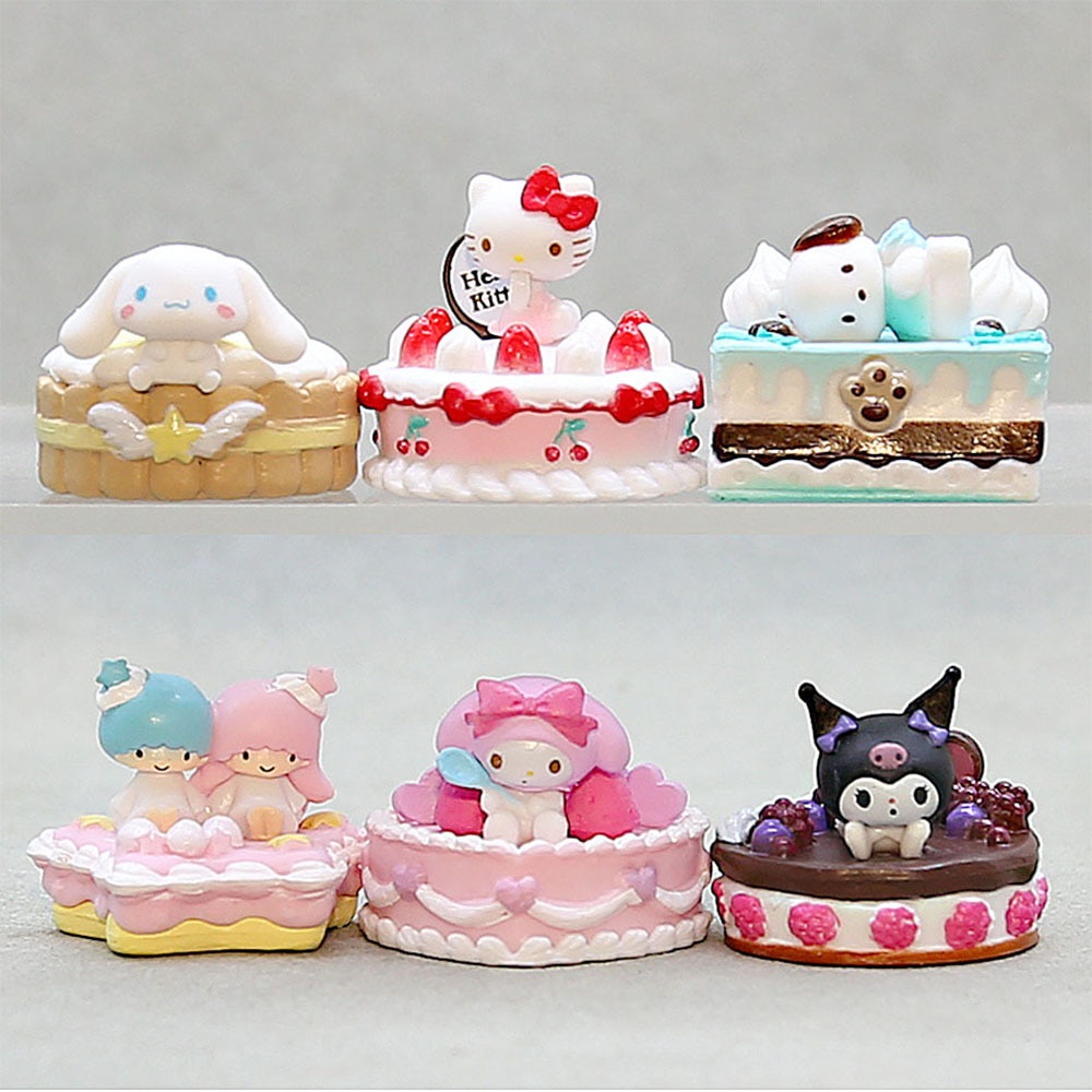 Hello Kitty Sanrio Cake Decorations My Melody Kuromi Cinnamoroll Little ...