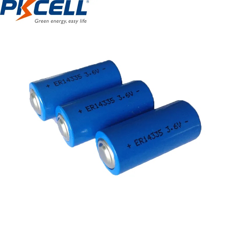 5pcs PKCELL 3.6V 2/3AA liSOCL2 Lithium battery ER14335 14335 batteries ...