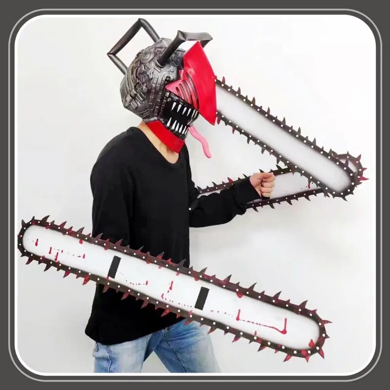 ☂2023 Chainsaw Man Cosplay Helmet Denji Mask Chainsawman Devil Latex ...