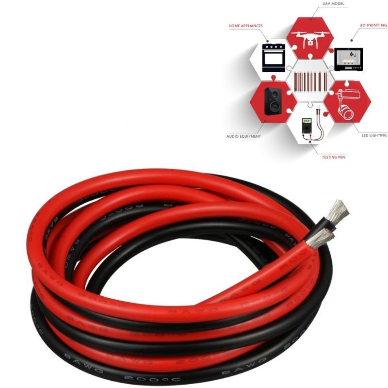 4 AWG 6 AWG 8 AWG 10 AWG 12 AWG 18 AWG Gauge Wire Silicone Flexible Cable Red or Black | Shopee ...