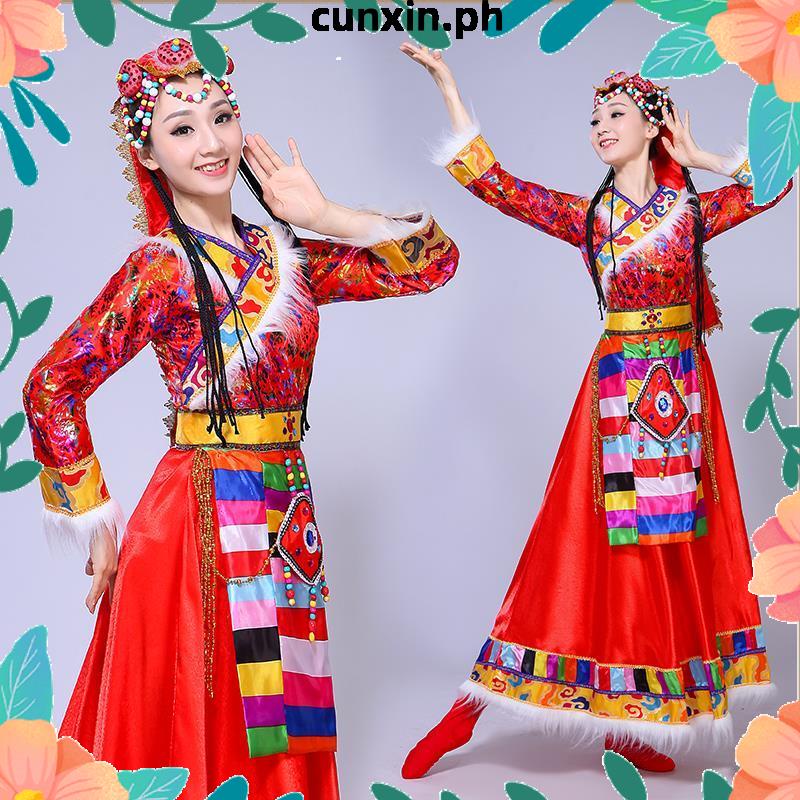 New Style Tibetan Dance Performance Costume Female Minority Ethnic Costume Stage Costume Tibetan ...