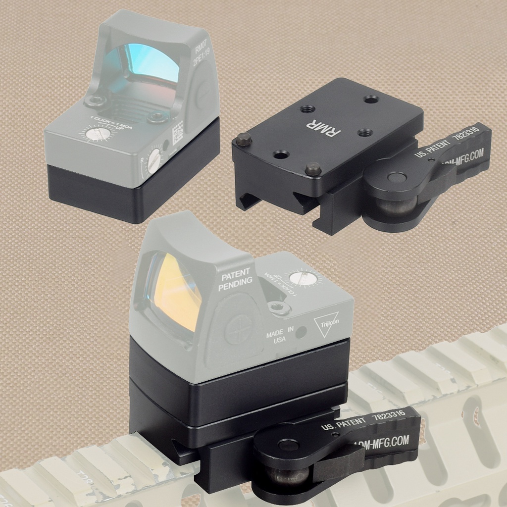☑Tactical Trijicon DOCTER RMR Red Dot Sight QD Riser Scope Mount ...