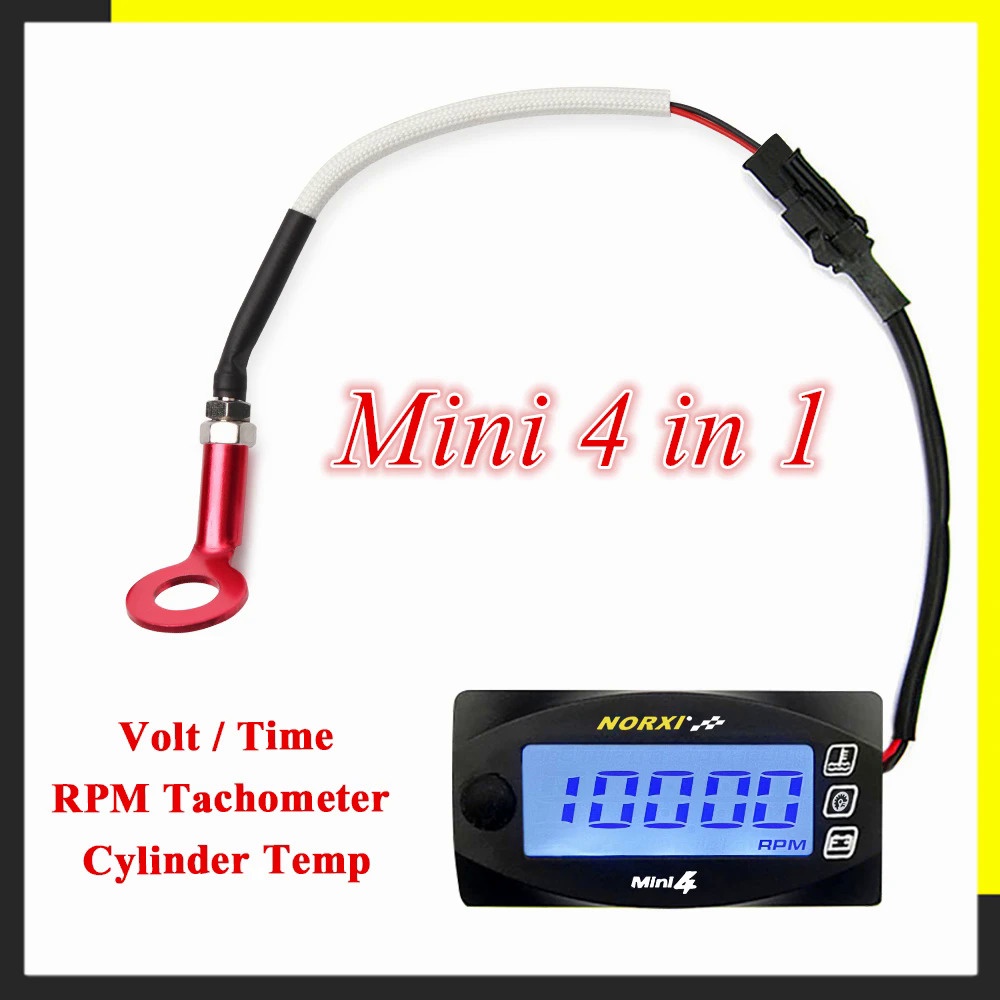 Motorcycles cylinder head temperature Voltmeter Time RPM Tachometer ...