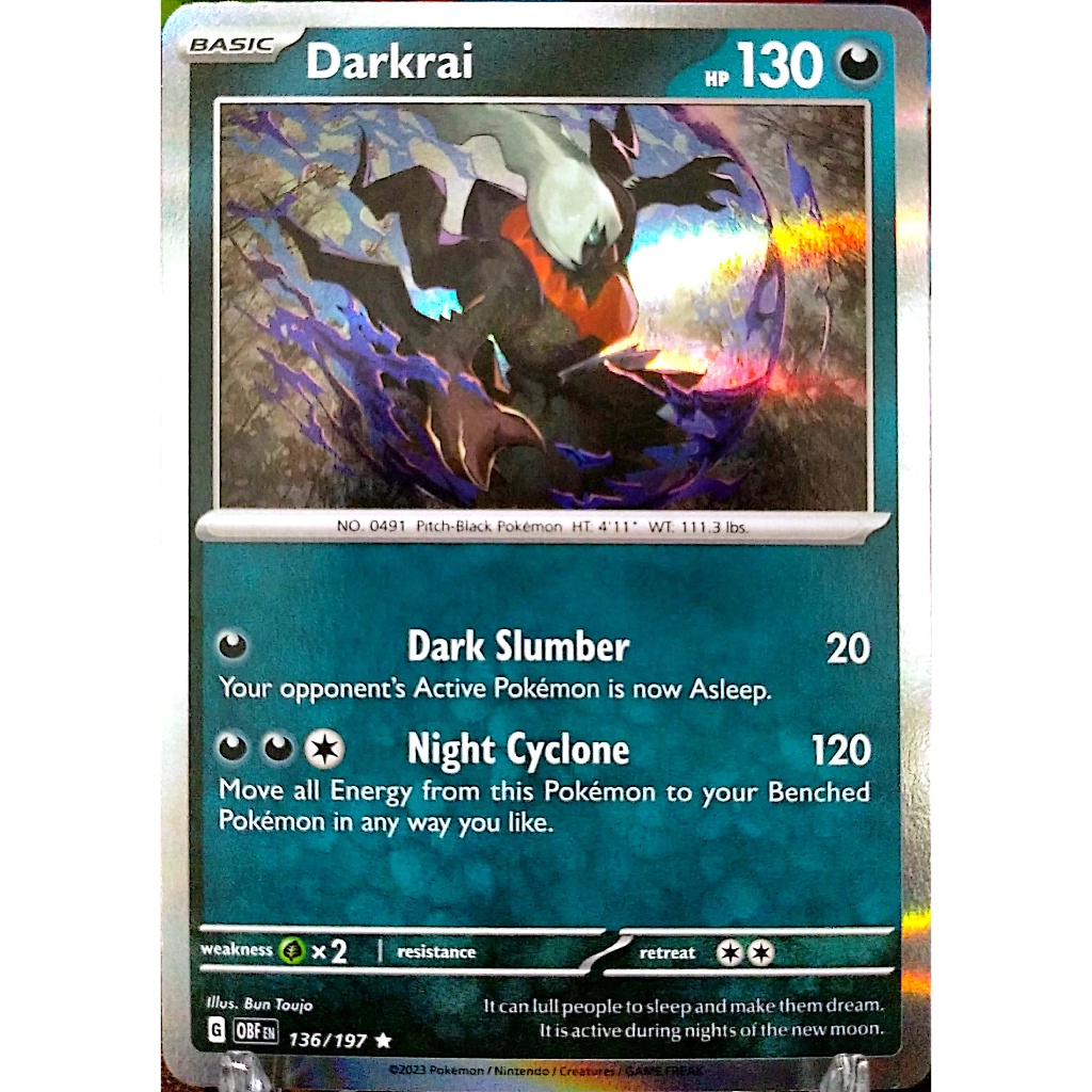 Pokemon TCG Darkrai 136/197 Obsidian Flames Rare | Shopee Philippines