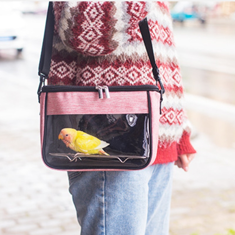 ♠Portable Small Pet Parrot Carrier Bird Travel Lightweight Cage Guinea ...