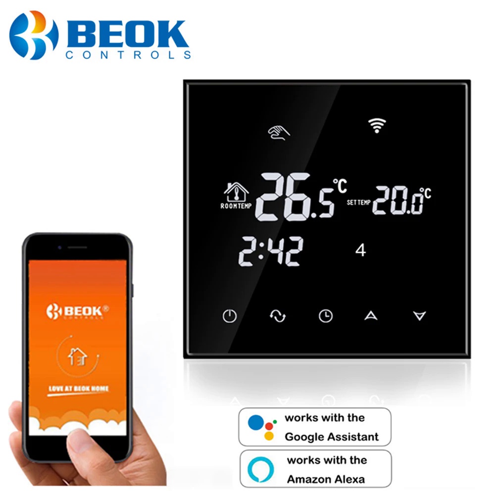 Beok 220V Smart Wifi Thermostat for Electrical/Water Floor Heating ...