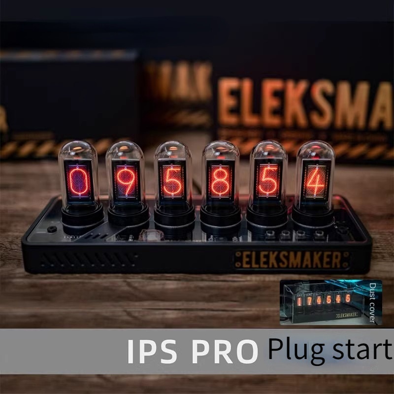 ☆Glow Tube Digital Clock Retro Vintage Led Watch Desktop Elekstube Ips ...