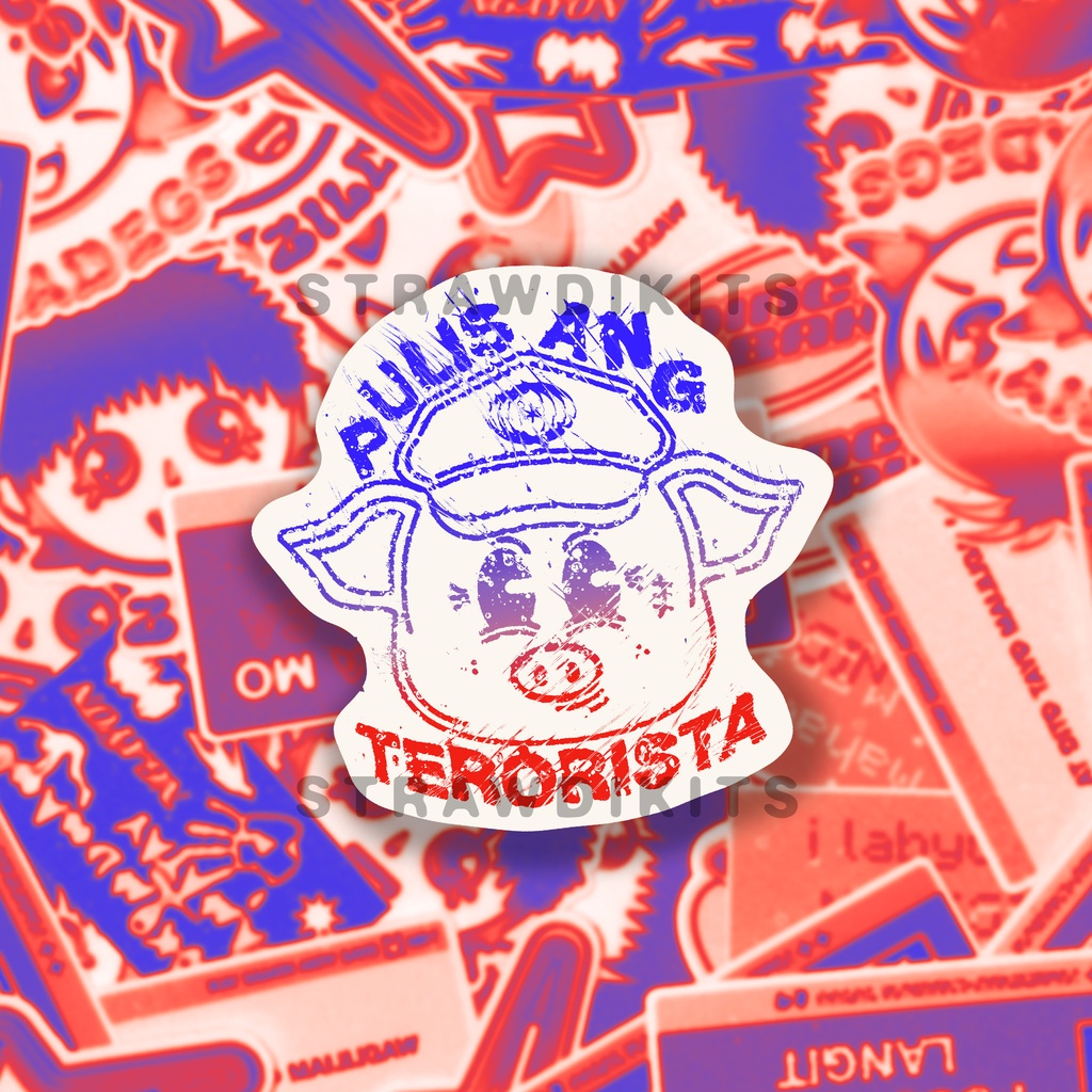 Pulis Ang Terorista ACAB 1312 Pulis Pig Y2K Decal Waterproof Vinyl ...