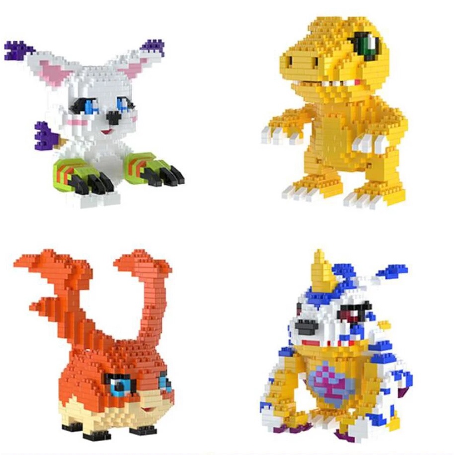 유Classic Japan digital anime monster build brick Digimon micro diamond ...