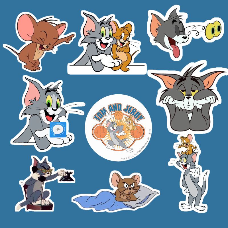 Tom and Jerry Stickers | Vinyl Matte Laminated Waterproof and ...