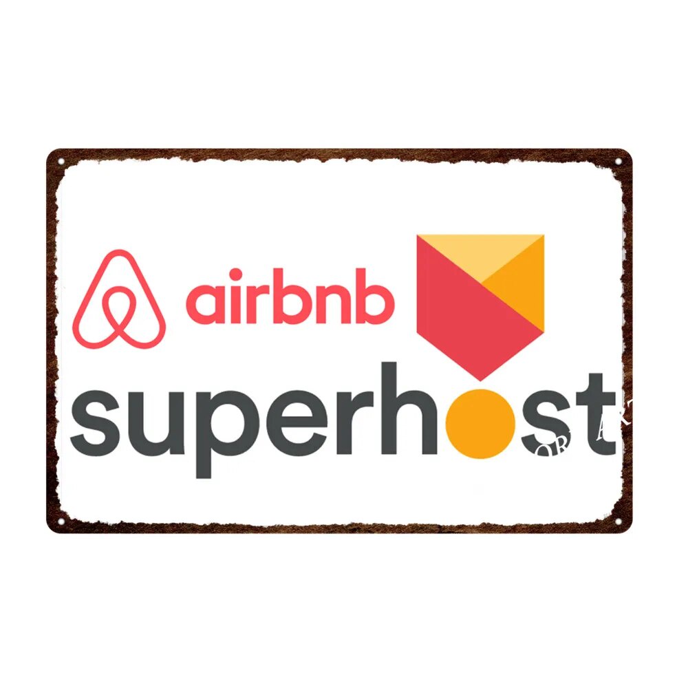 ☯Airbnb Superhost Metal Sign Tin Plate Wall Art Bar Pub Garage Classic ...