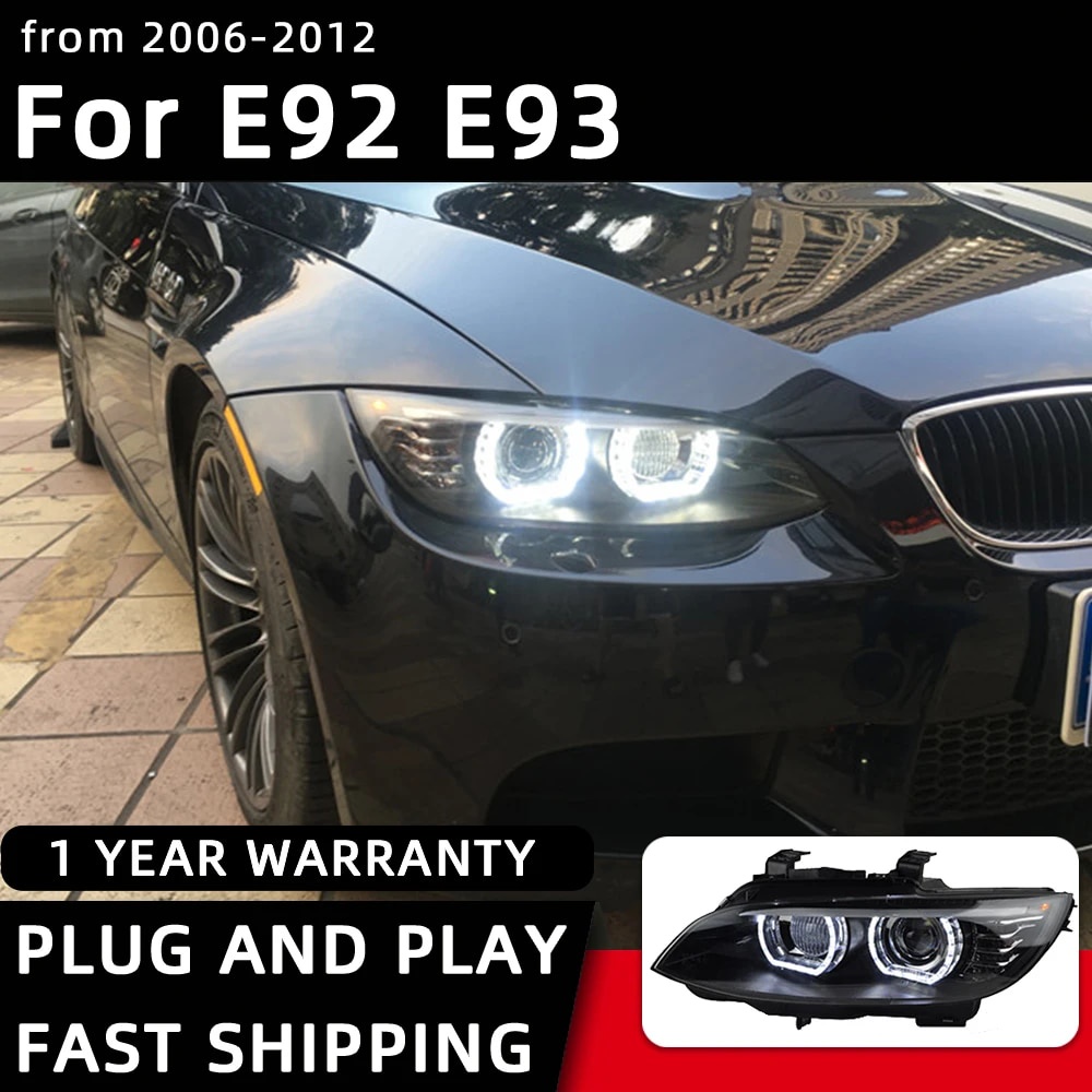 ☭Headlight For BMW E92 LED Headlights 2006-2012 E93 330i Head Lamp Car ...