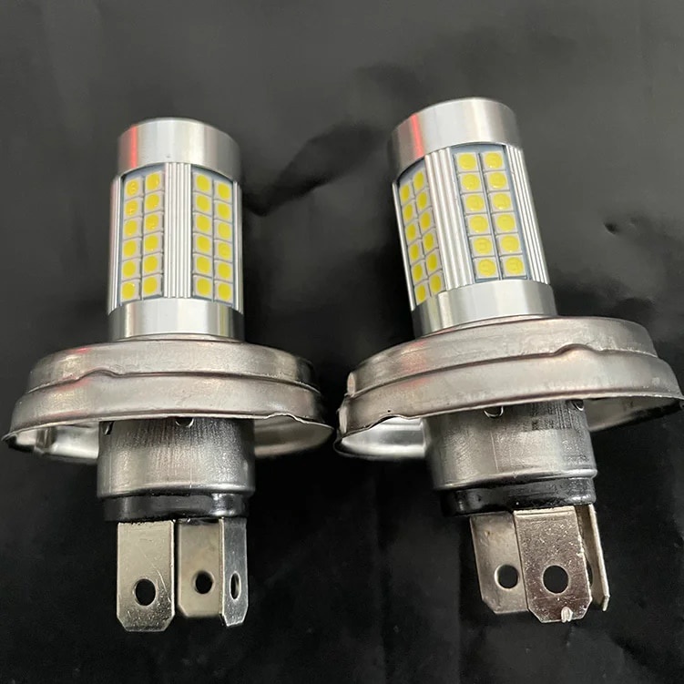 2pcs LED Motorcycle Headlight DC 6V 10-30V 12V 24V P45T R2 3030SMD Bulb ...