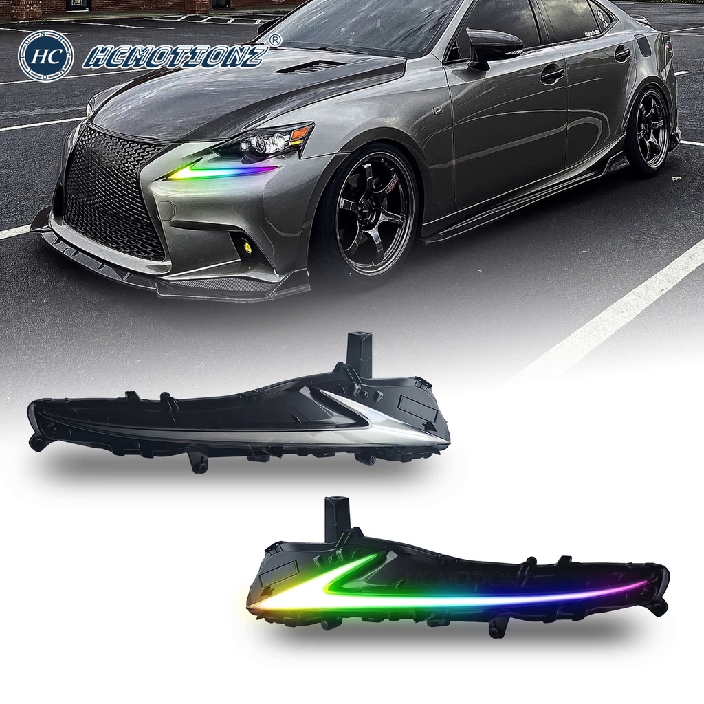 HCMOTIONZ Car LED RGB Day Running Lights for Lexus IS F Streamer Turn S ...