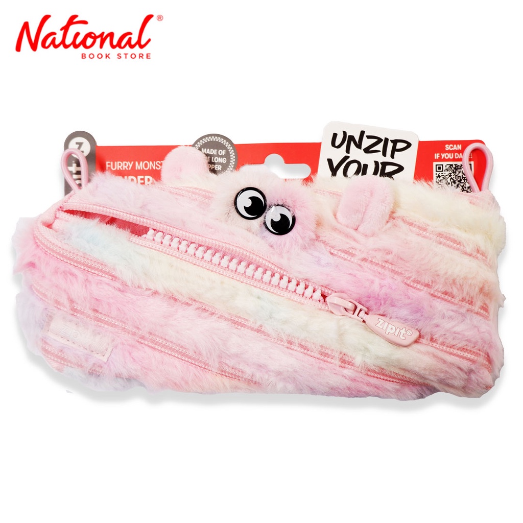 Zipit Pouch With Loops FMP-2L Pink and Yellow Furry Monster - Cases ...