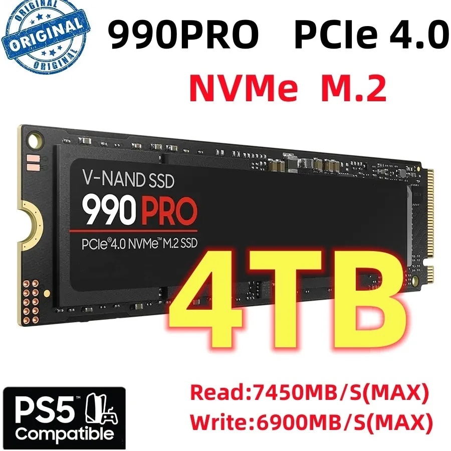 990 PRO 4TB 2TB 1TB M.2 2280 SSD PCIe4.0 NVMe Gaming Internal Solid State Hard Drive Up To ...