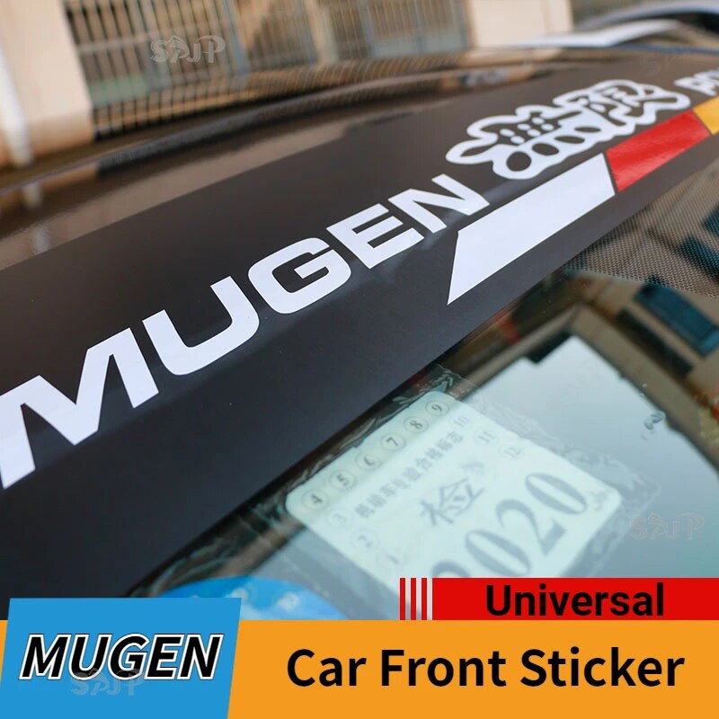 ♦MUGEN Front Windshield Sticker Car Vinyl Sticker Universal Waterproof ...