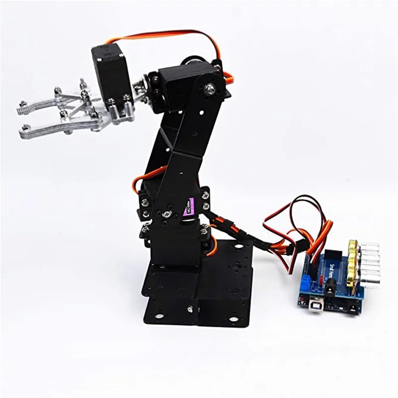 ☊4dof Aluminum Metal Robot arm DIY Robotic Claw arduino kit 【ღ | Shopee ...