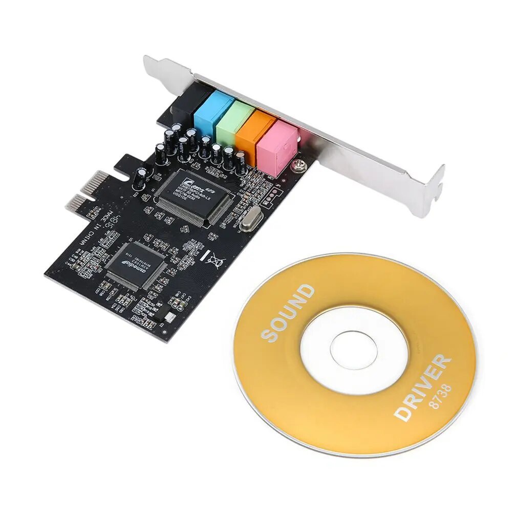 Newest PCI-E PCI Express 6 Channel 5.1 CMI8738 Audio Sound Card PC ...