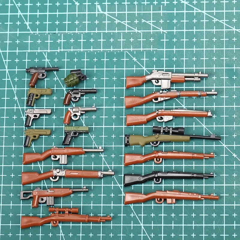 ☮Military Printing Weapon Blocks Pistol Submachine Guns Pack City ...