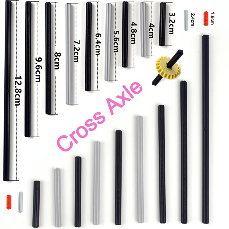 MOC Technology Accessories Technical Brick Cross Axle Car Parts Model ...