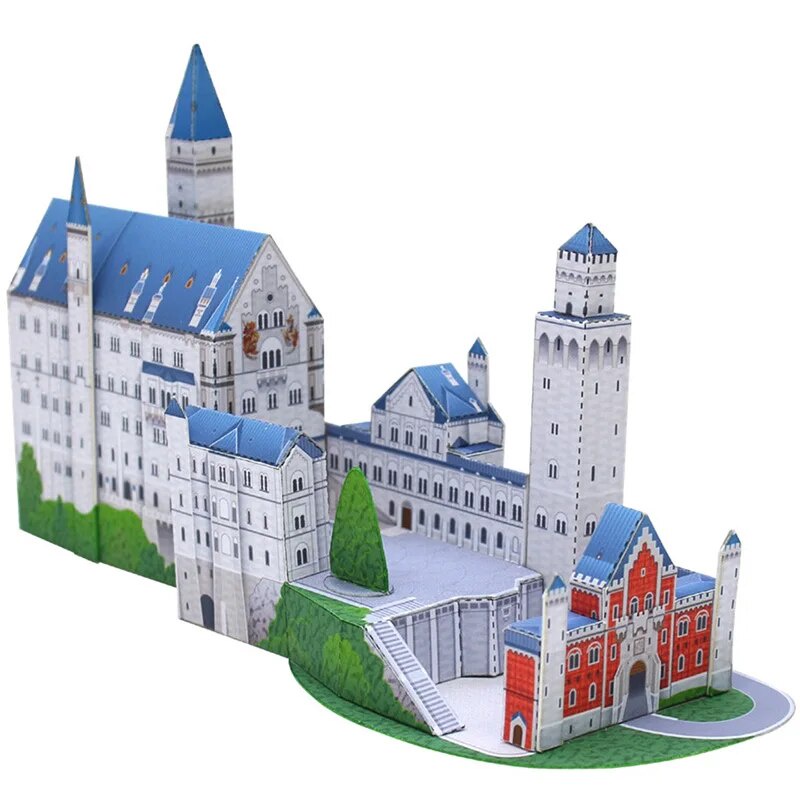 ☪Germany Neuschwanstein Castle Mini 3D Paper Model House Papercraft DIY ...