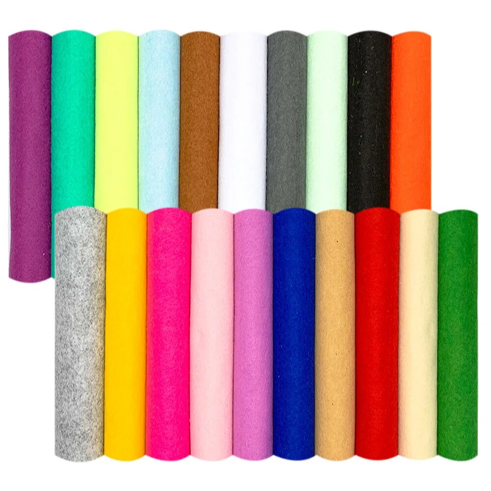 14N 7pcs/pack 20*90cm Soft Felt Fabric Non-woven Felt Fabric Polyester ...