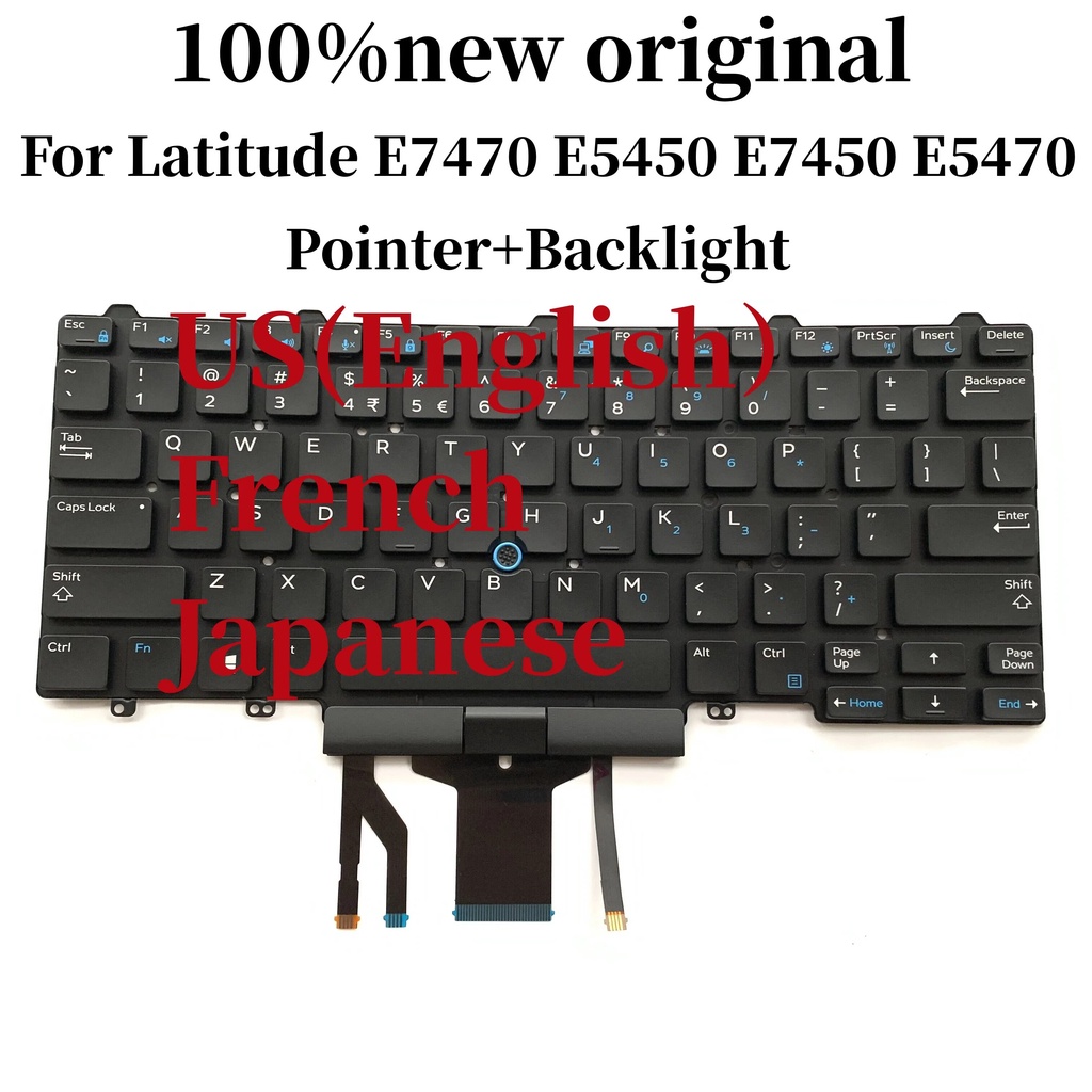 100%NEW JP BE US THAI Hebrew korean For Dell Latitude E7470 E5450 E7450 ...