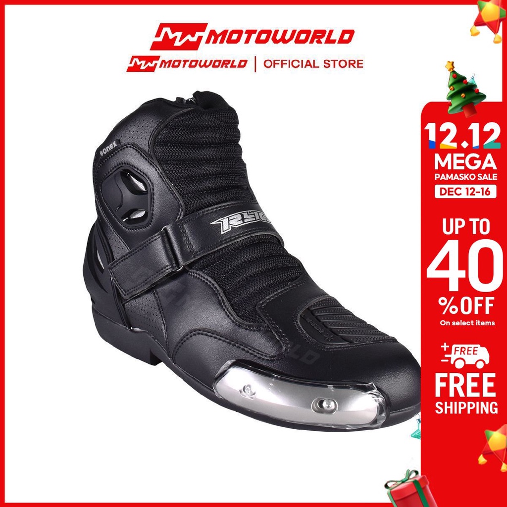 RYO Men's Motorcycle Waterproof Short Racing Boots | Shopee Philippines
