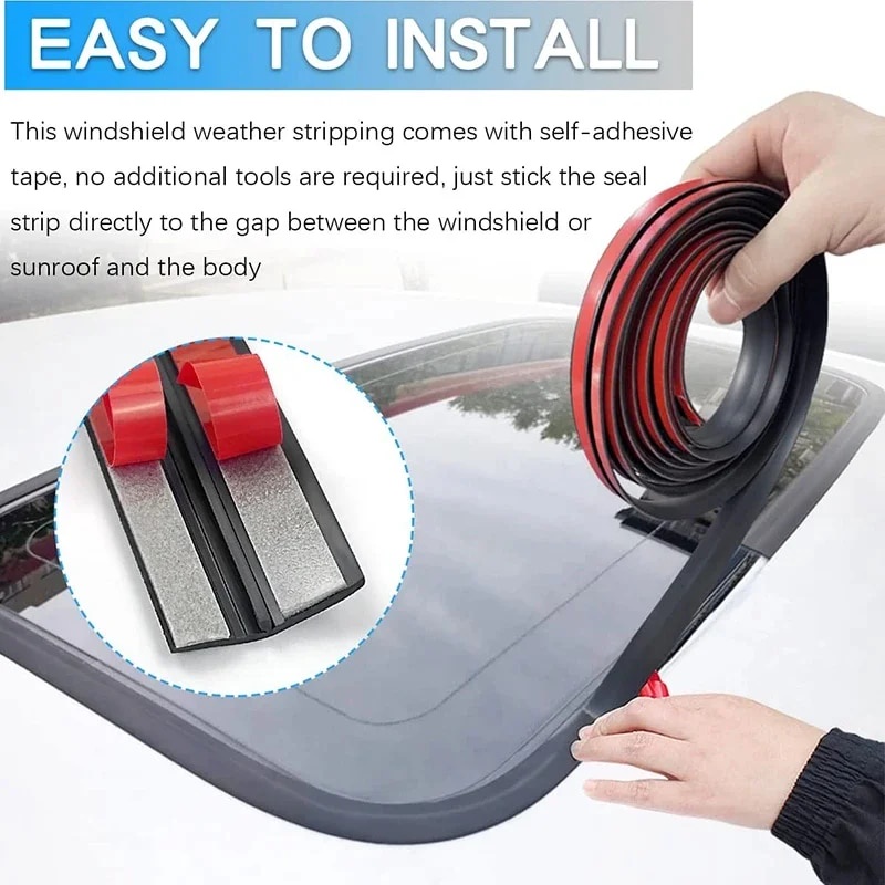 ☜Car Rubber Seals Edge Sealing Strips 14mm Auto Roof Windshield Sealant ...