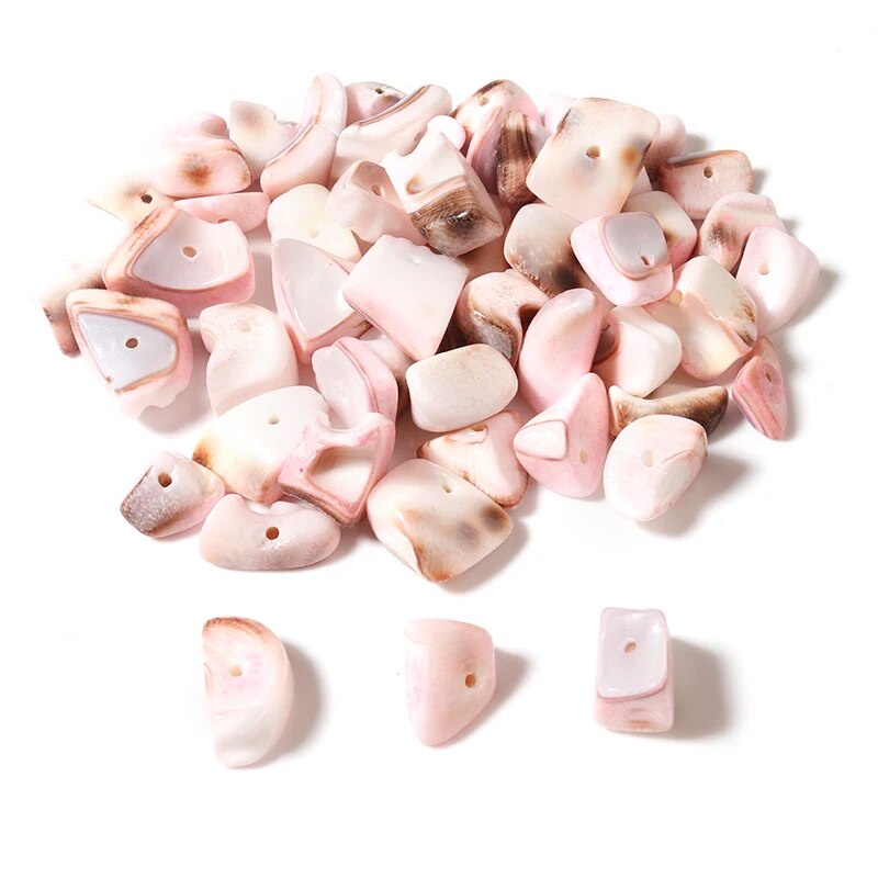 ☛Apx 85pcs/lot 8-14mm Pink Shell Beads DIY Sea Shell Charm Cowrie Beads ...