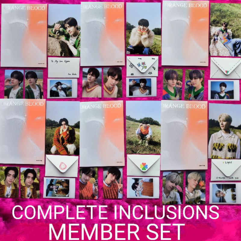 (MEMBER SET) Onhand Enhypen Orange Blood Engene Version Official ...
