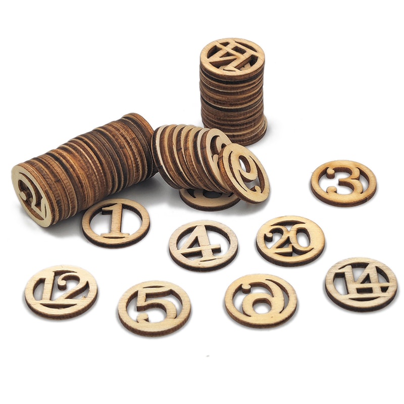 50pcs Wooden Capital Number Wood Wooden Numbers Wood Alphabet for Arts ...