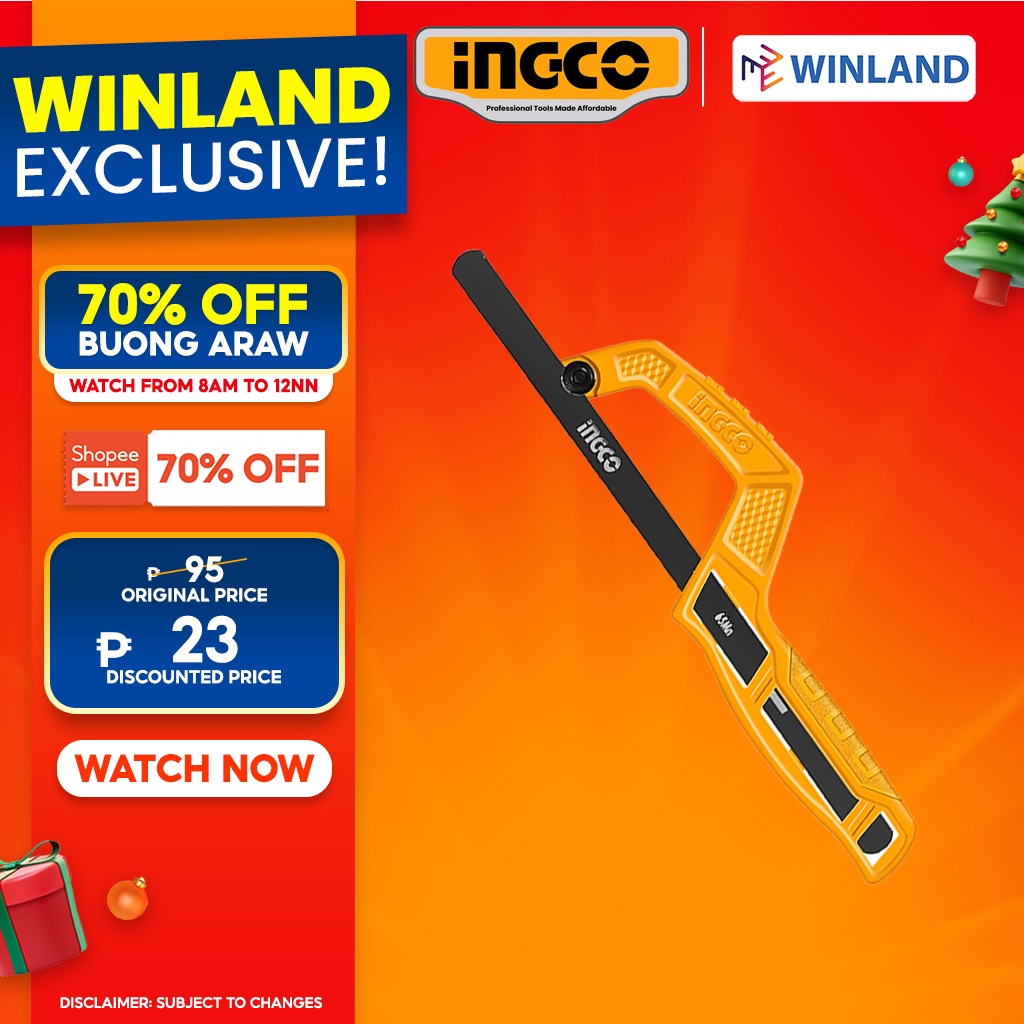 Ingco by Winland Mini Hacksaw Frame 250mm (10") 300mm (12") MHHF1504 ...