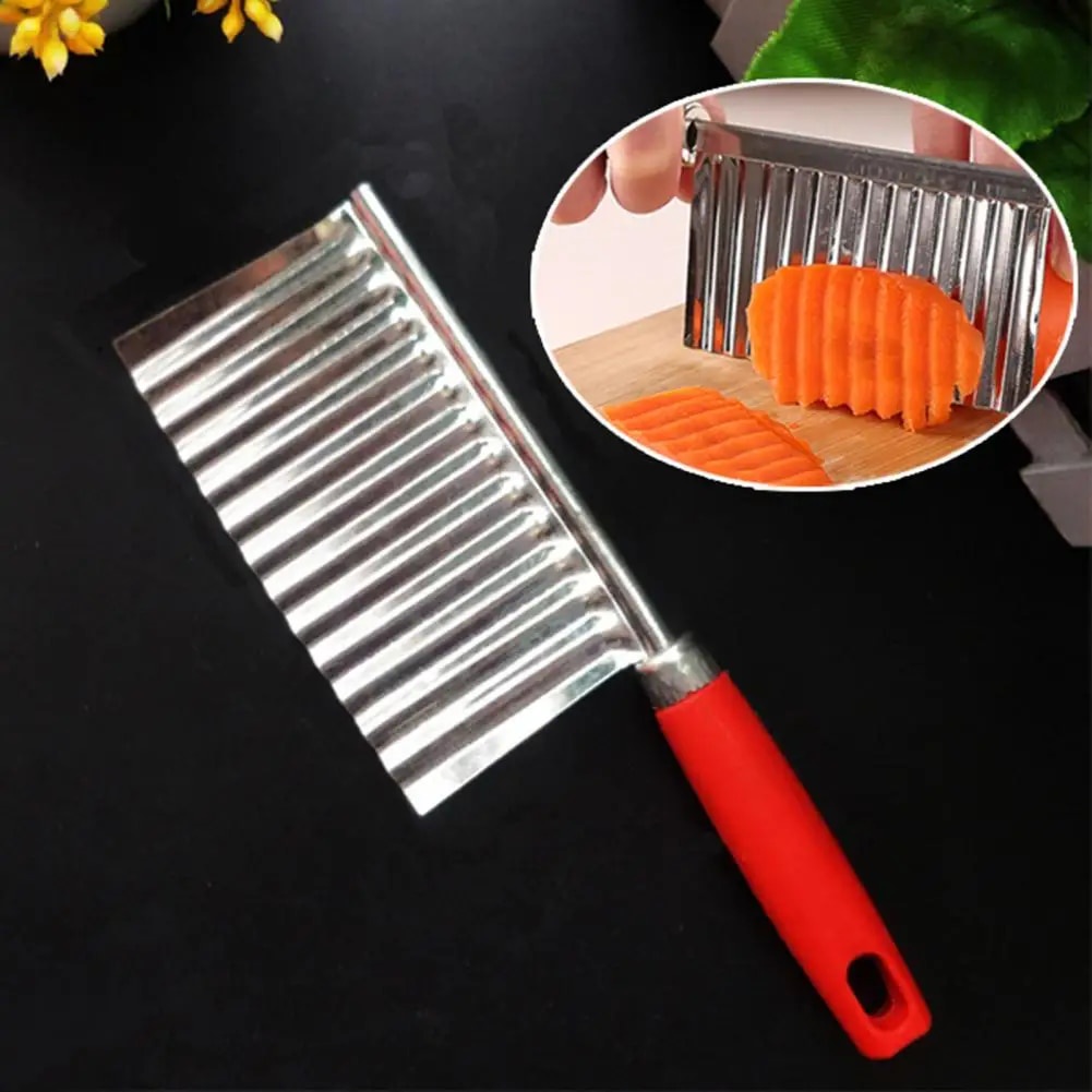 Crinkle Wave Knife Potato Carrot Onion Cutter Zig Zag French Fries ...
