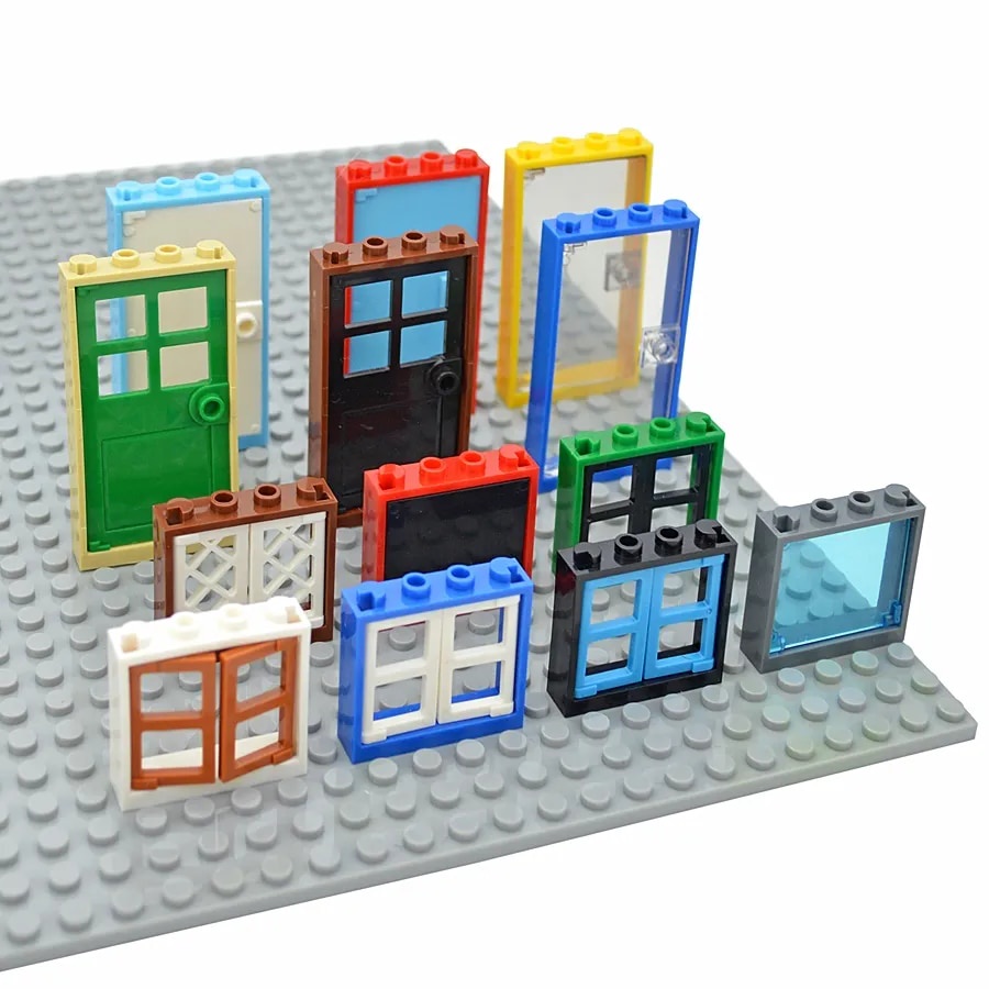 MOC Thick Window Door Frame Building Blocks Bricks 1x4x6 Educational ...