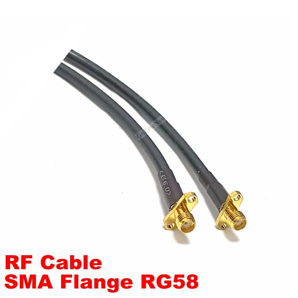 5pcs RF Coaxial 50ohm Pigtail SMA Female 2 Hole/4 Hole Flange to Female ...