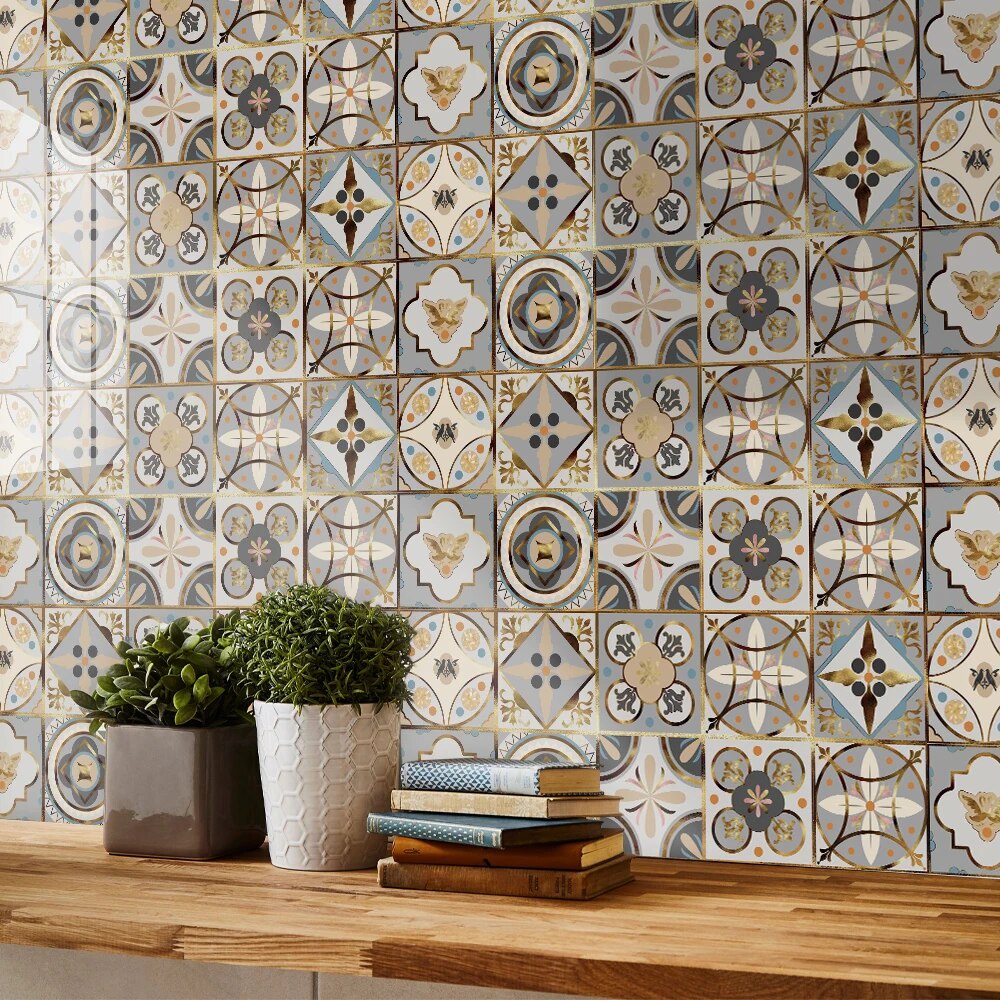 Ceramic tile stickers self-adhesive high luxury creative rococo hot ...
