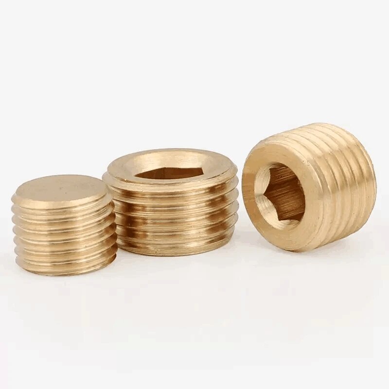 BSP NPT Male Therad Brass Hex Socket End Cap Plug Pipe Fitting Adapter Connector | Shopee ...