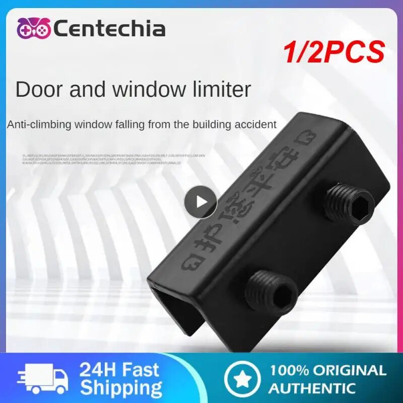 1/2PCS Non-perforated Window Screen Limiter Aluminum Alloy Door and ...