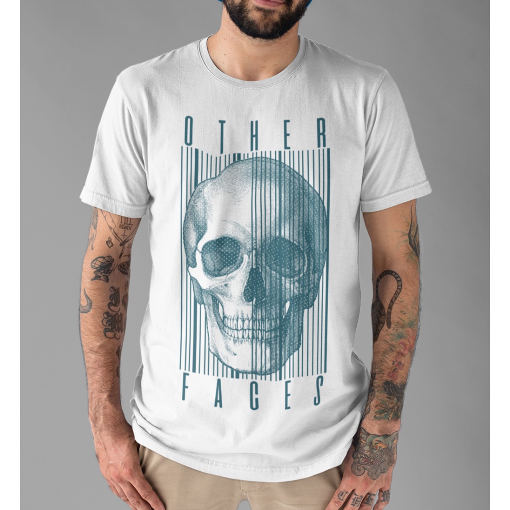 Other Faces Skull Barcode Graphic T-shirt | Shopee Philippines