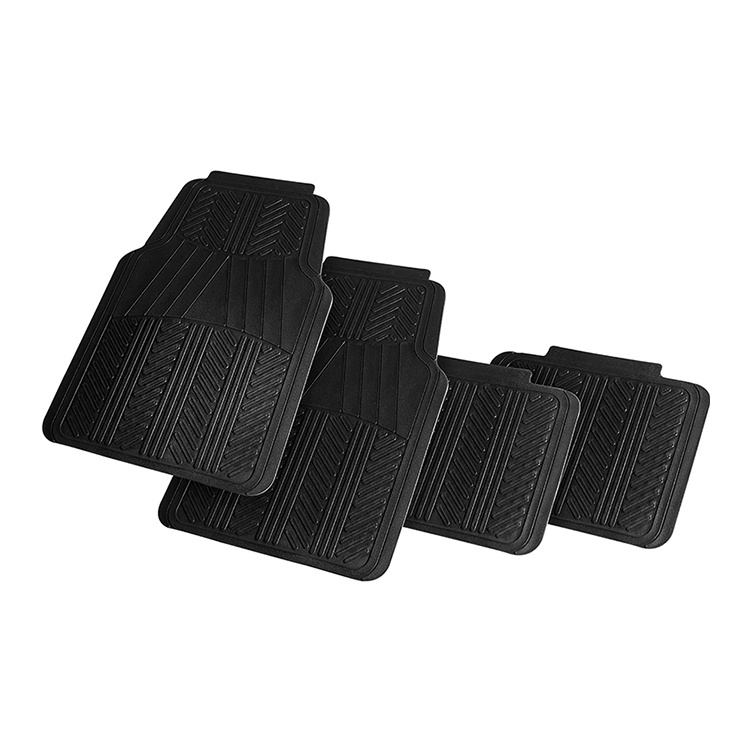 Universal Rubber Car Floor Mats All Season Custom Fit All Cars 4 Piece ...