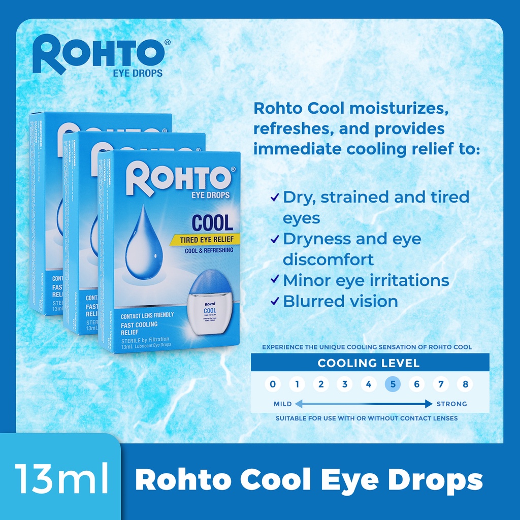 Rohto Cool Eye Drops [Bundle of 3] | Shopee Philippines