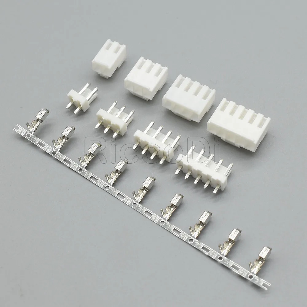 10 Set VH 3.96 Connector Plug Pitch 3.96MM Pitch Female Housing + Terminals + Straight Angle ...