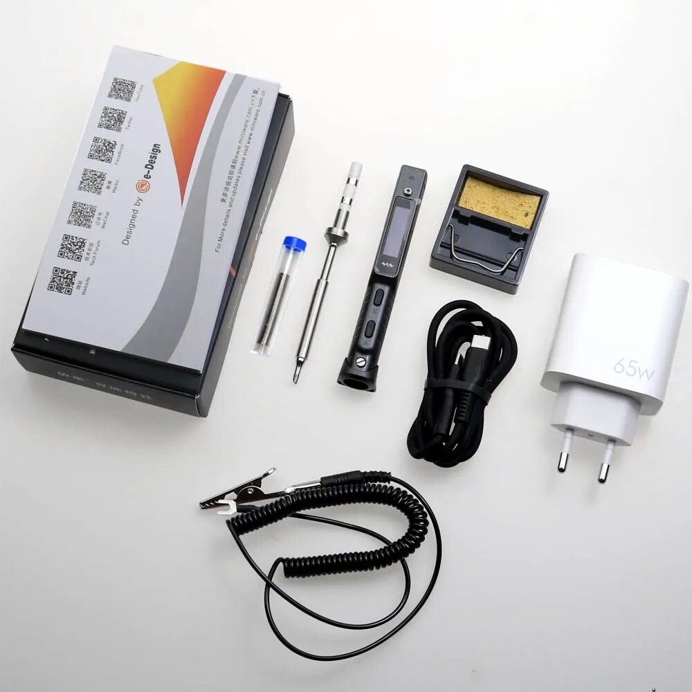 14H TS101 MINI OLED 65W Digital Electric Portable Smart Soldering station Kit with TS Original ...