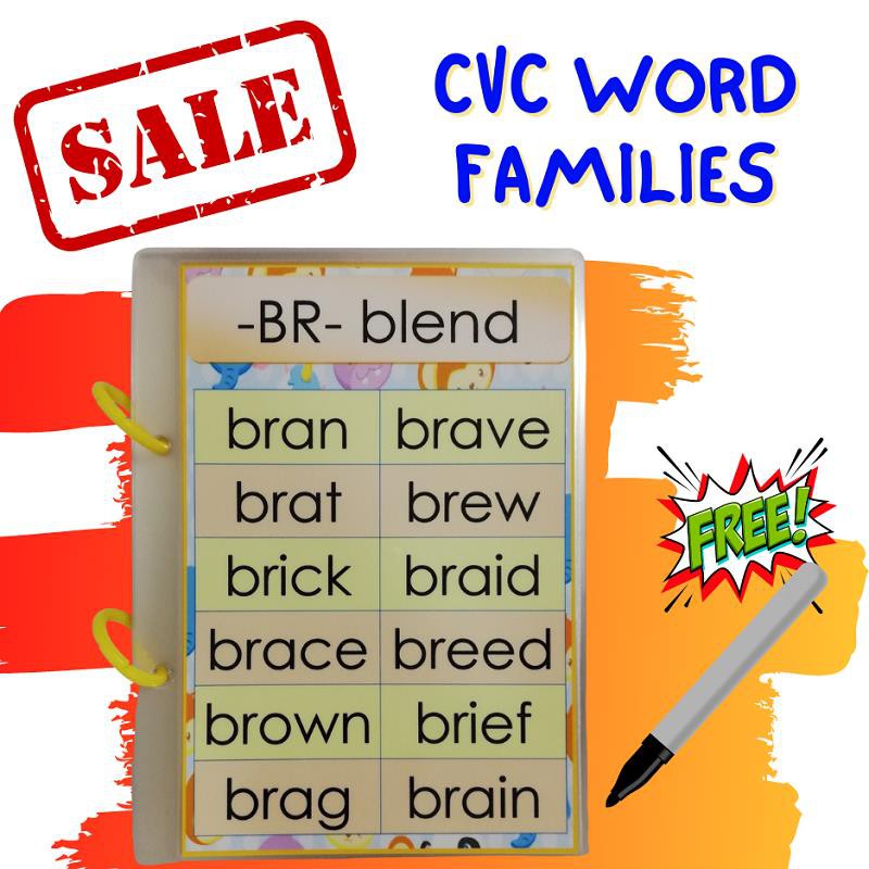 CVC Family Flashcards for kids FREE marker Short AEIOU Long AEIOU ...