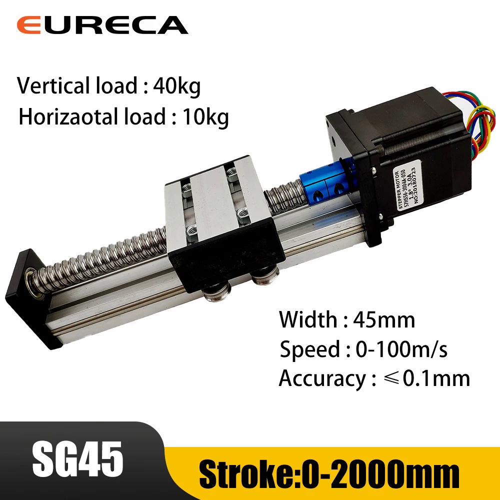 ⓈPrecision Ball Screw Linear Slide Module Platform Shaft Actuator Guide ...